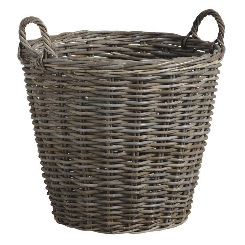 LARGE 2 HANDLED RATTAN BASKET