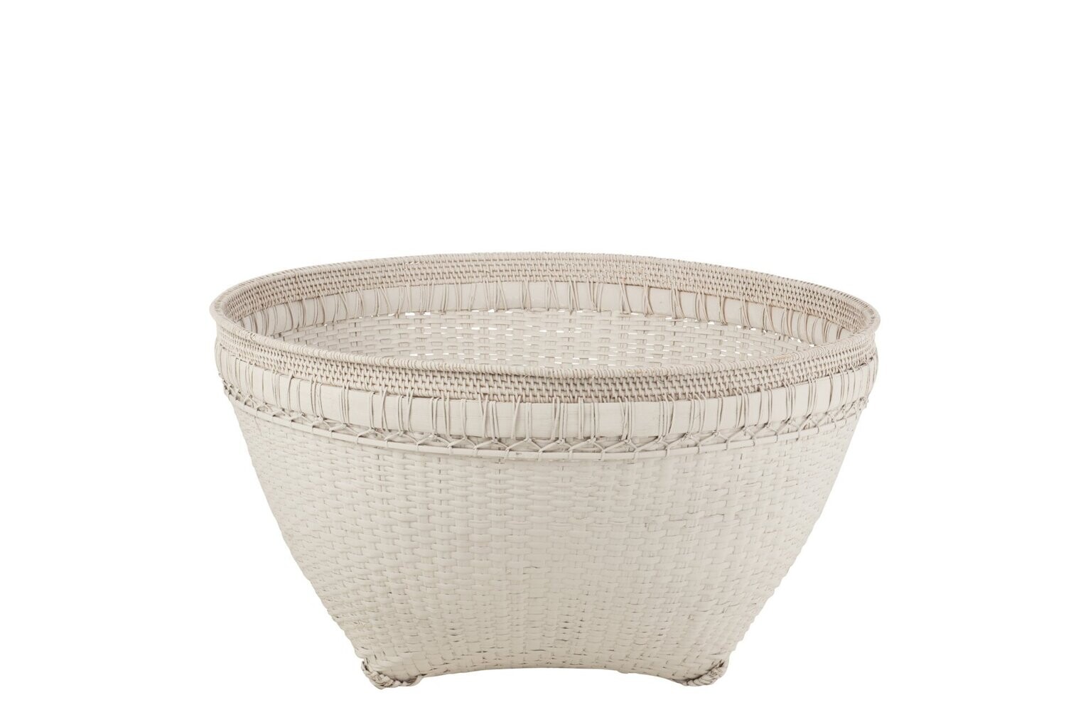 EXTRA LARGE WHITE RATTAN BASKET