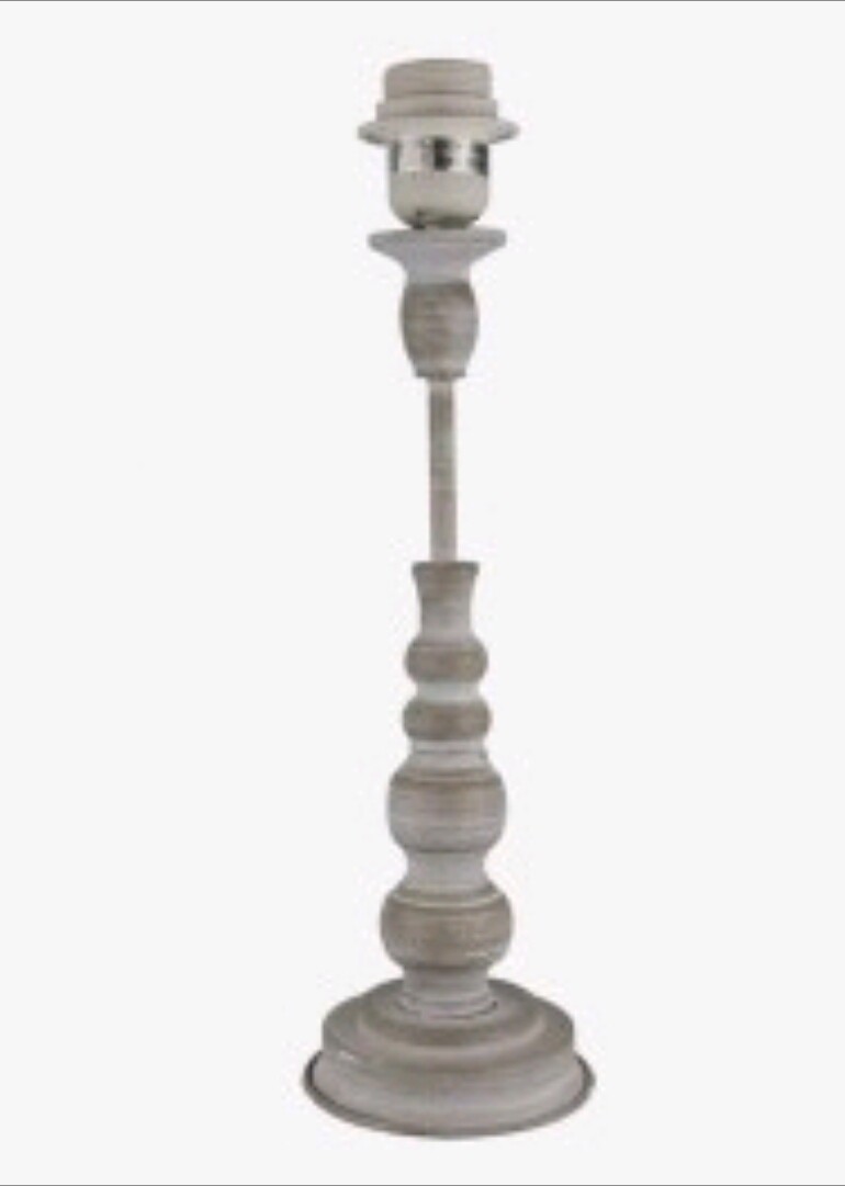 GREY METAL COLUMN LAMP BASE