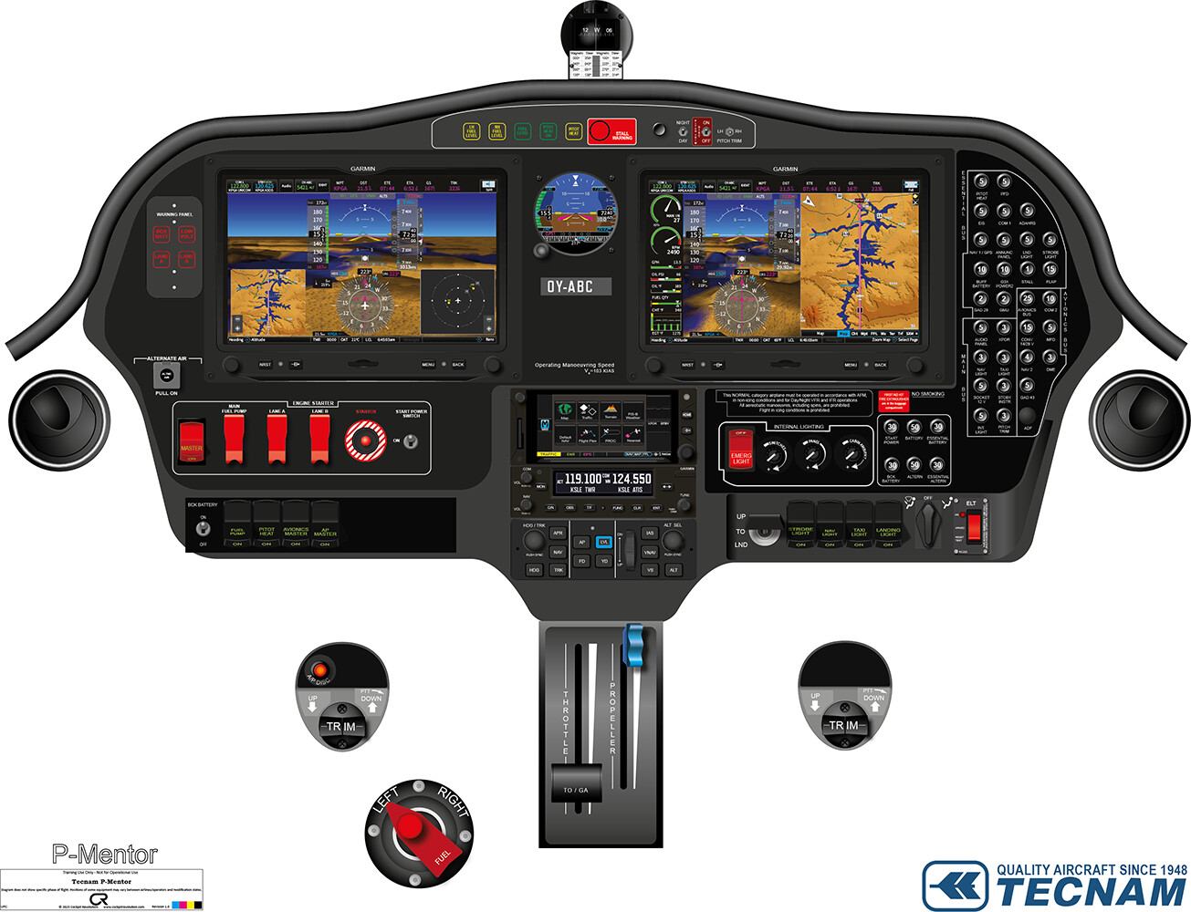 Tecnam P-Mentor Cockpit Poster - Digital Download Tecnam P-Mentor Cockpit Poster - Digital Download