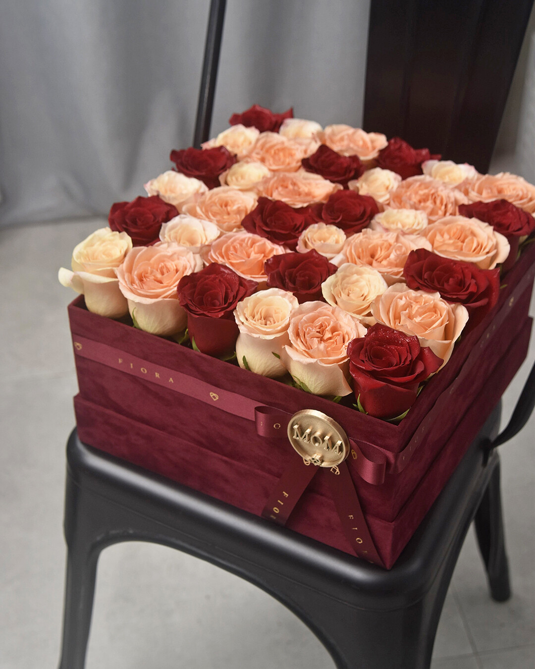 Rose Grid Arrangements | Luxury Flower Boxes Manila