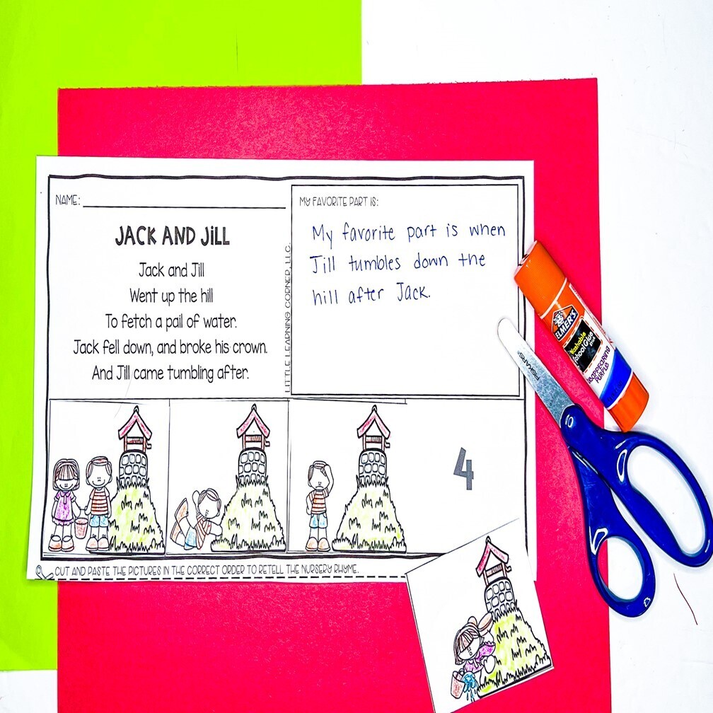 Jack And Jill Sequencing Cards Editable | Jack And Jill Sequencing