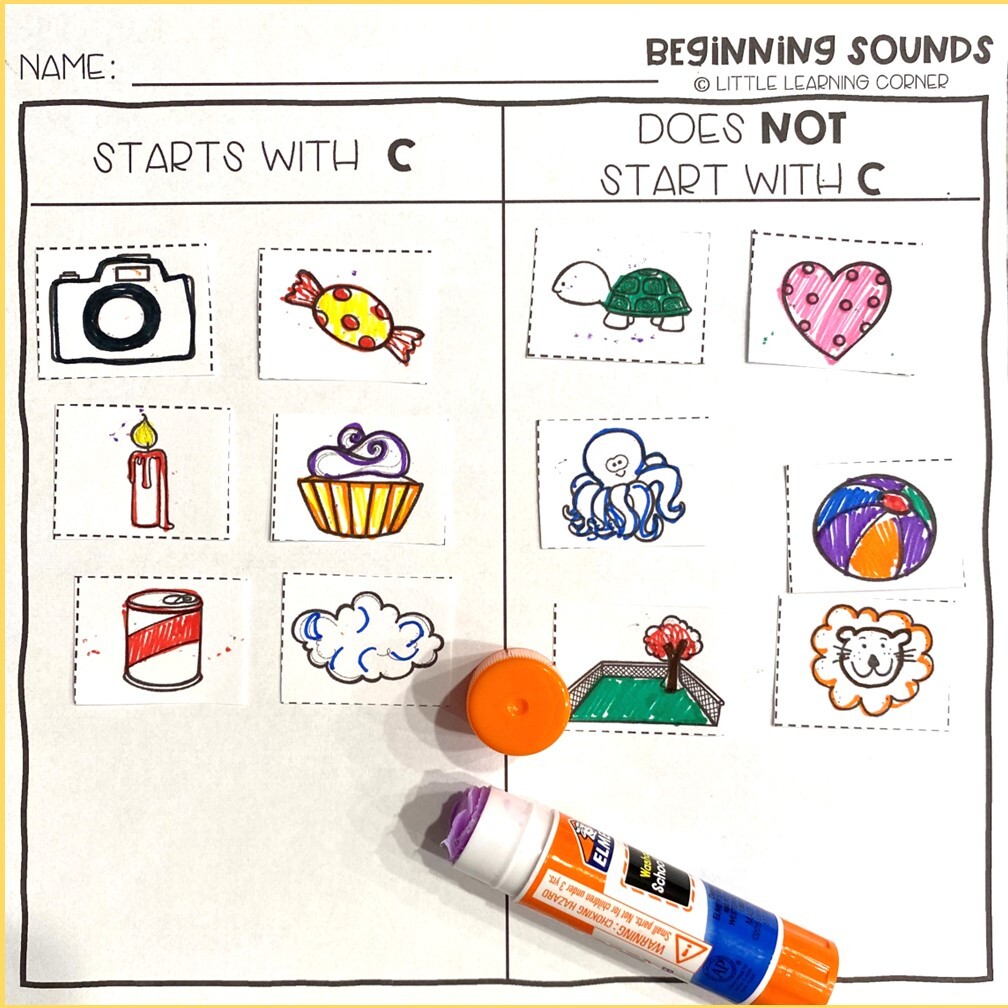 Initial Sound Sort Worksheets