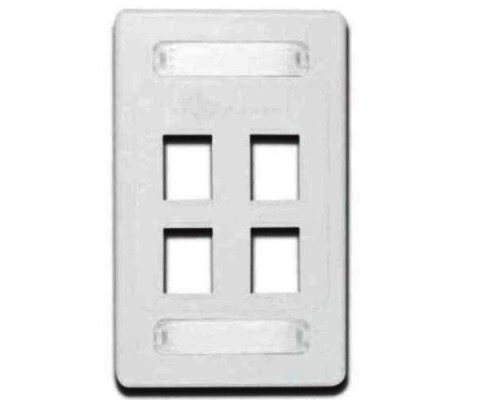 10GMX-FPS04-02 Faceplate 4 Pto 10G 2X4 white Siemon
