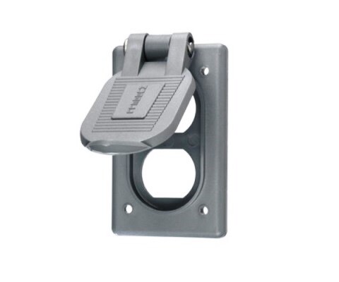 HBL5221 Faceplate 1 gang weatherproof thermoplastic gray Hubbell