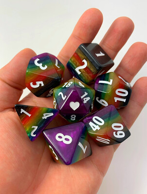 Opaque Pride Dice