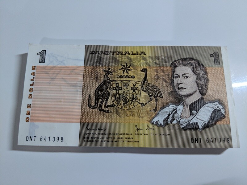 UNC Australian $1 note bundle of 100