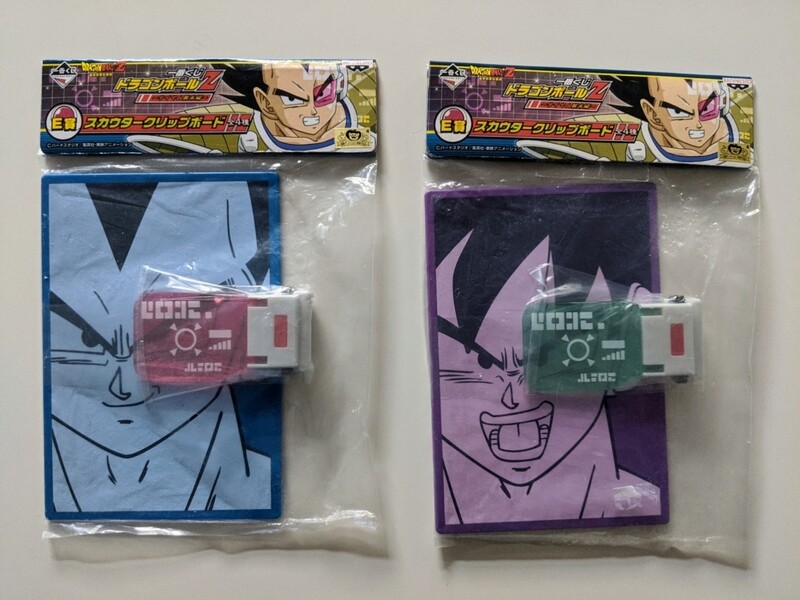 Dragon Ball Z Vegeta and goku Scouter Small Clip Board Banpresto JAPAN ...