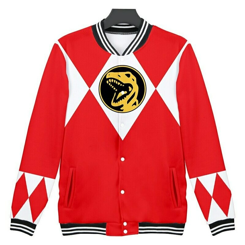 Mighty Morphin Power Rangers Baseball Jacket