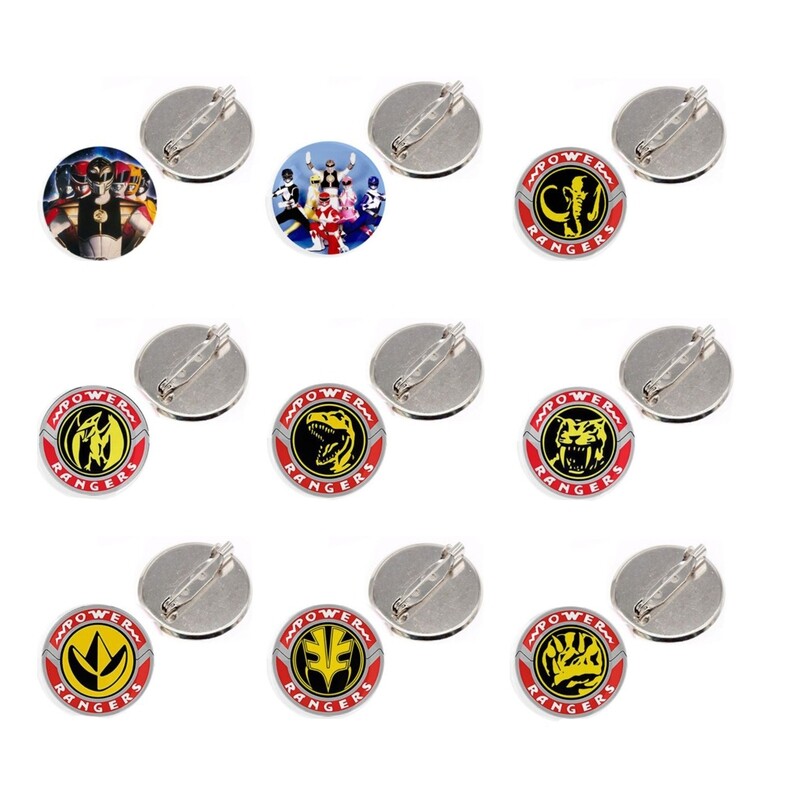 Mighty Morphin Power Ranger Pins Set of 9