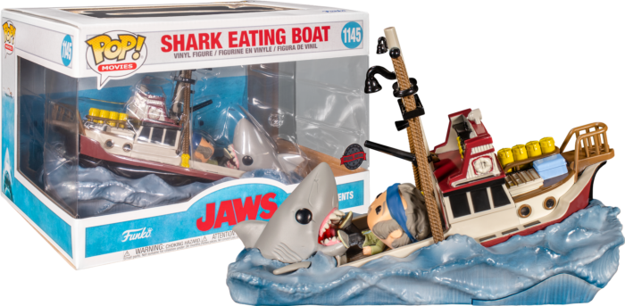 Jaws - Great White Shark Eating Quint & Orca Boat Movie Moments Pop ...