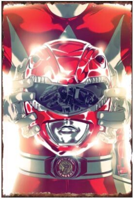 Mighty Morphin Power Ranger Tin Sheet Poster- Red Ranger