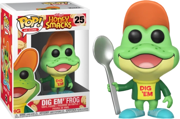 Kellogg's Honey Smacks- Dig 'Em Frog Pop! Vinyl Figure