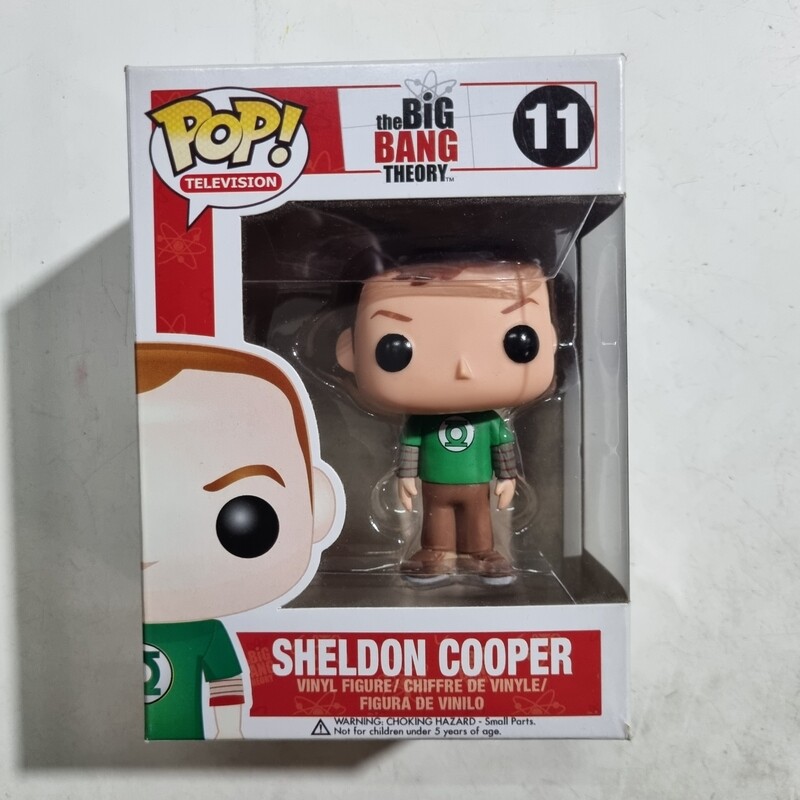 The Big Bang Theory - Sheldon Cooper in Green lantern Shirt Pop! Vinyl ...