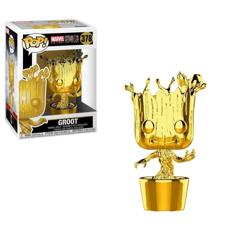 Marvel Studios 10th Anniversary- Groot Gold Chrome Pop! Vinyl Figure