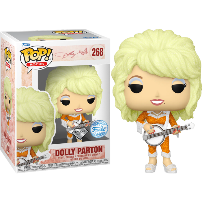 Dolly Parton - Dolly Parton with Guitar Diamond Glitter Pop! Vinyl Figure