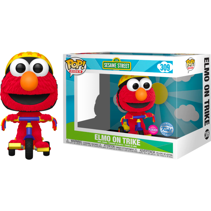 Sesame Street - Elmo on Trike Flocked Pop! Rides Vinyl Figure