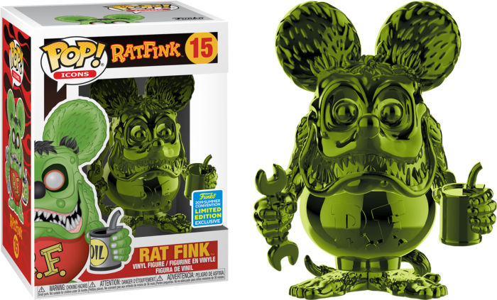 Rat Fink - Rat Fink Green Chrome Pop! Vinyl Figure (2019 Summer ...