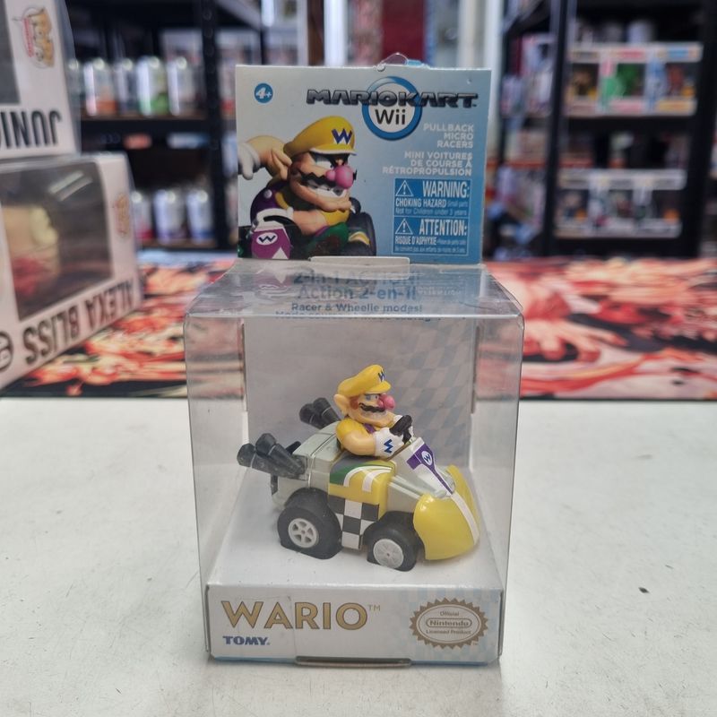 Nintendo Mario Kart Wii Pullback Micro Racers- Wario Mini Figure