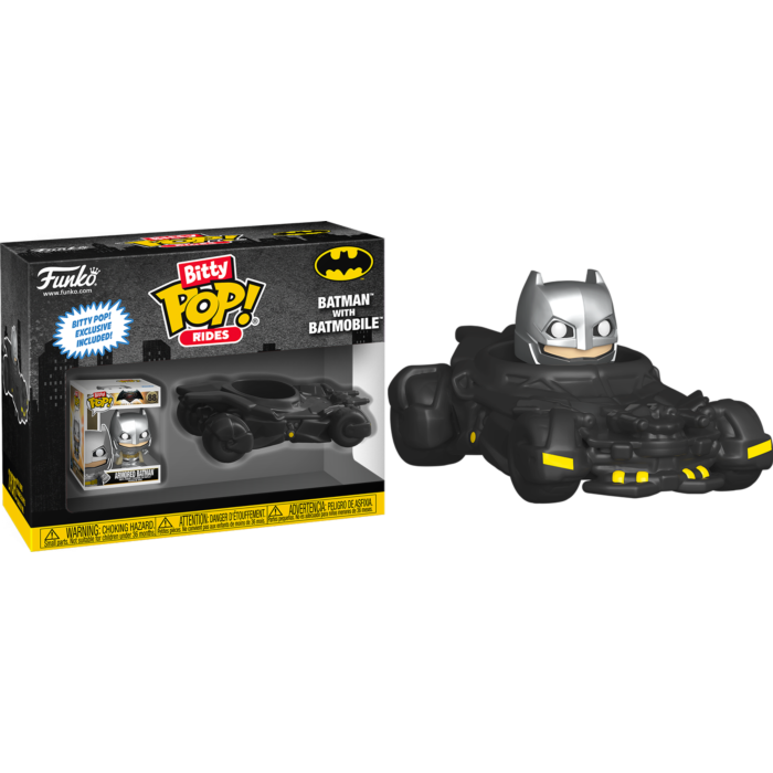 Batman - Batman with Batmobile Bitty Pop! Rides Vinyl Figure