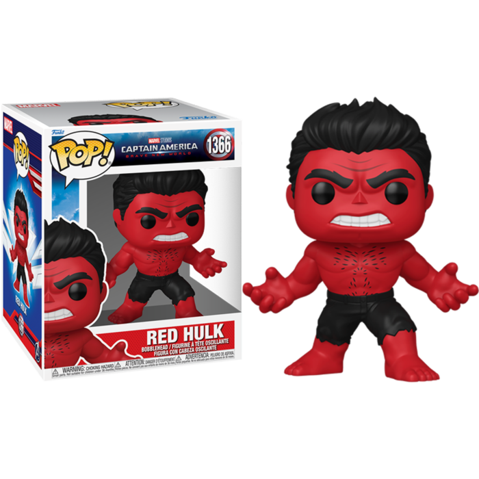 Captain America: Brave New World - Red Hulk Super Sized 6" Pop! Vinyl ...
