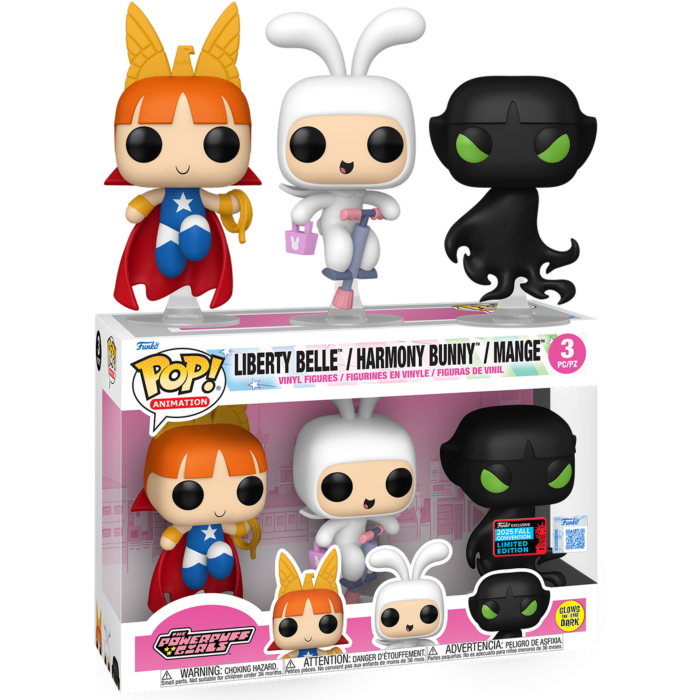 The Powerpuff Girls - Liberty Belle, Harmony Bunny & Mange Glow-in-the ...