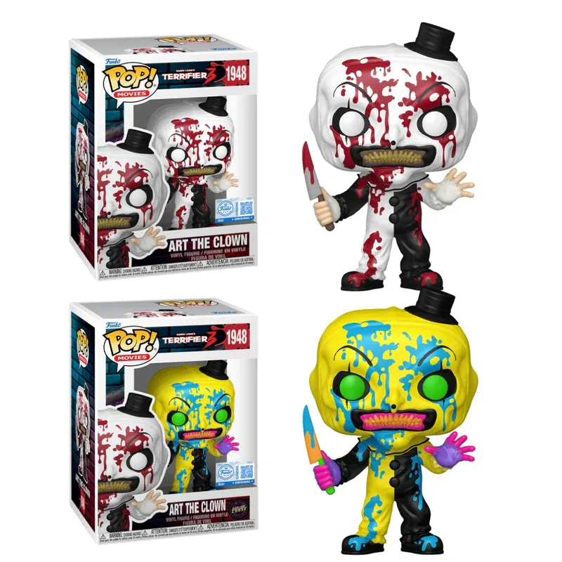 Terrifier - Art the Clown with Knife (Bloody) Chase Pop! Vinyl Bundle ...