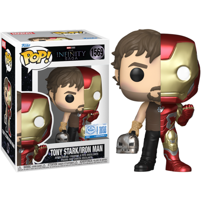 Marvel: The Infinity Saga - Tony Stark/ Iron Man Split Pop! Vinyl Figure