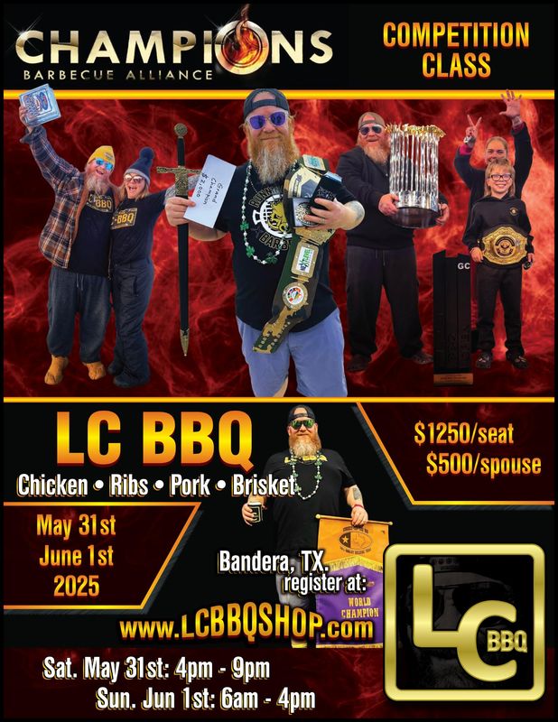 LC BBQ - SPOUSE Seat - CBA Competition Class - May 31st/June 1st, 2025