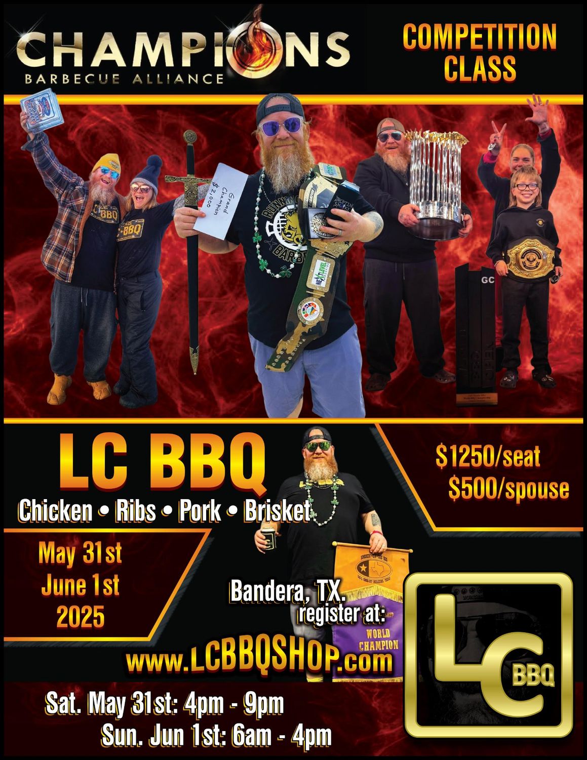 LC BBQ - Class BALANCE PAYMENT - CBA Competition Class - May 31st/June ...