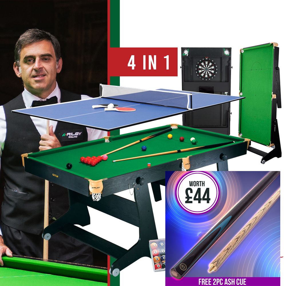 Riley Folding Snooker Table - 6ft - 4 in 1 - snooker, pool, table ...