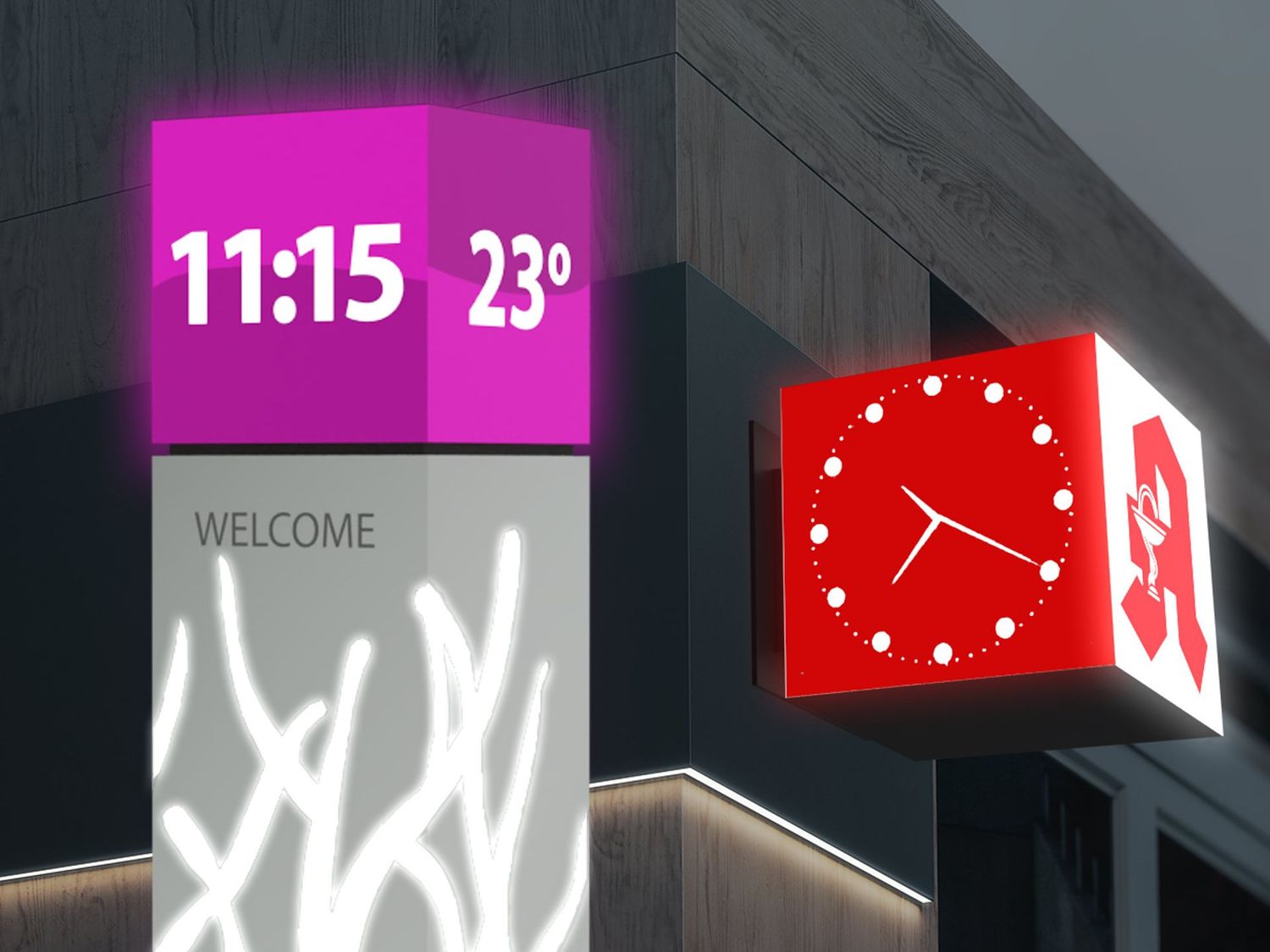 LED Cube Signs | Digital Illuminated Sign, Digital Sign