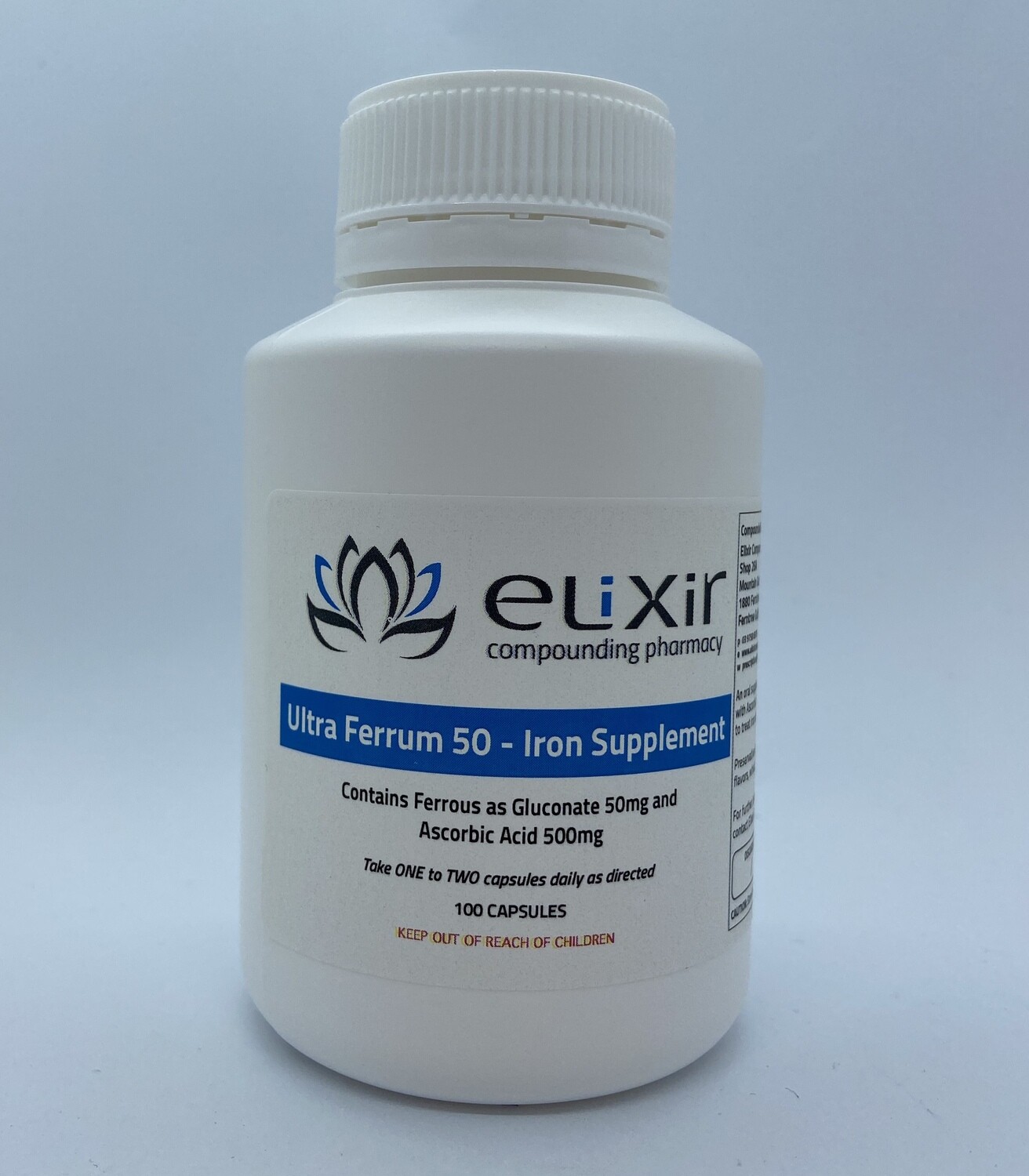 Ultra Ferrum 50 - Iron Supplement 100 Capsules