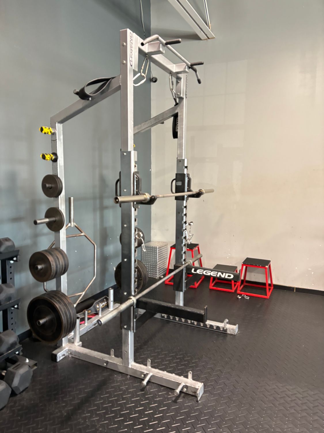 Legend Half Rack w/ lockin Adjustable Bench