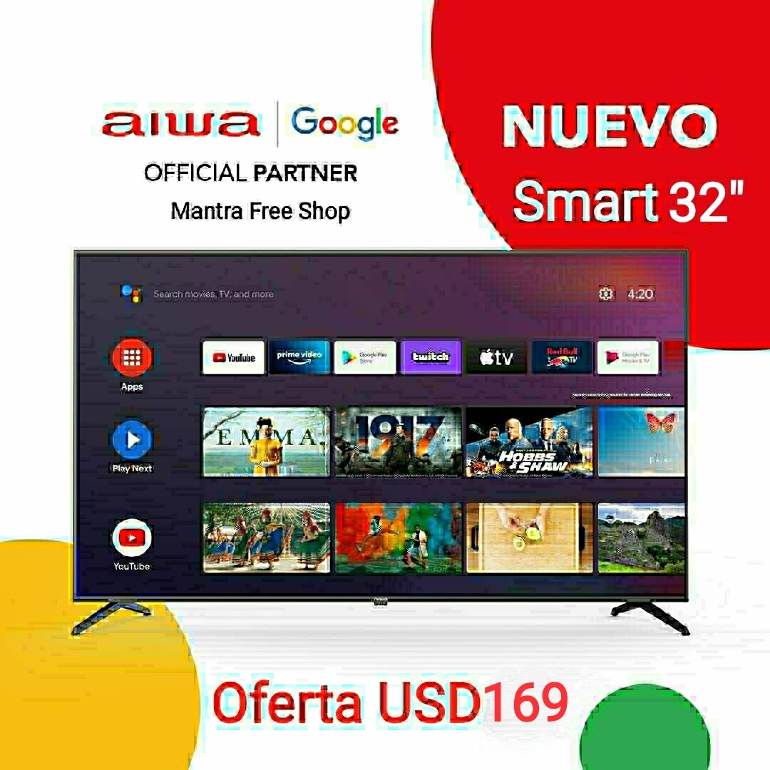 Smart Google TV 32" Aiwa com Bluetooth, Netflix , Youtube, Amazon prime ...