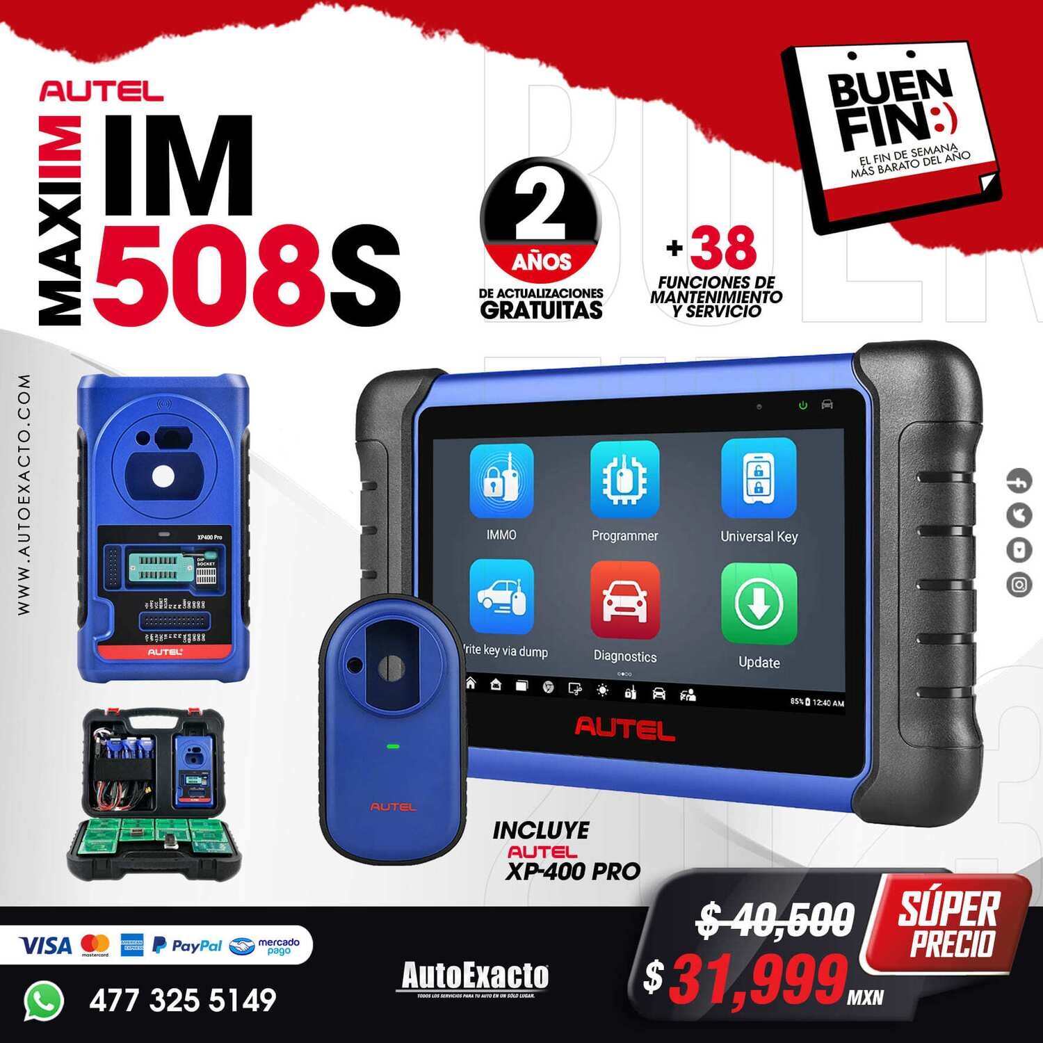 AUTEL MAXIIM IM 508S + XP400 PRO