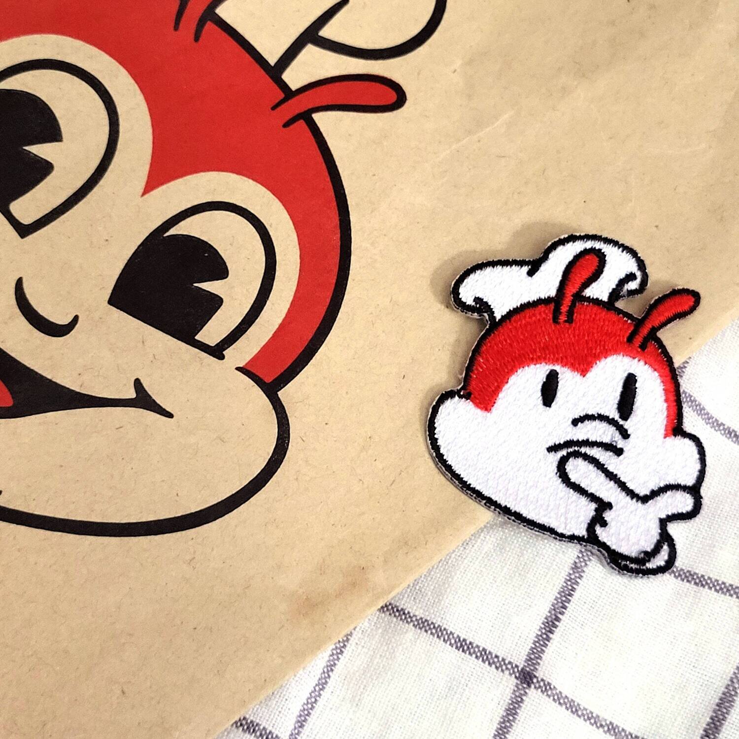 Thinking Jollibee Embroidered Patch – Filipino-Inspired – PeckNOrder