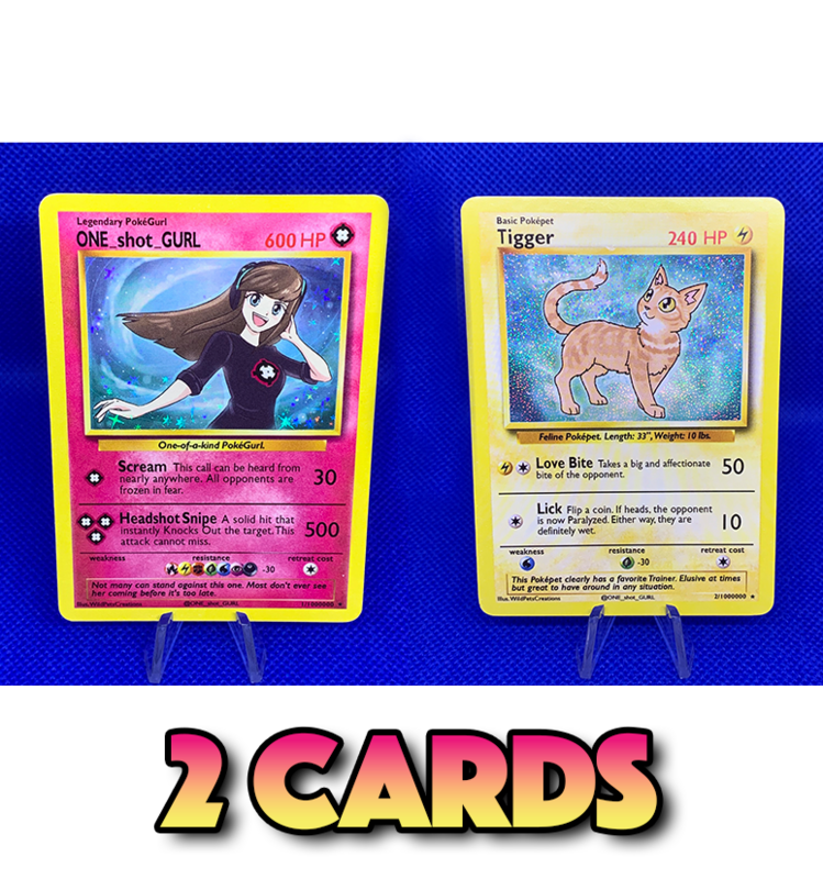 Custom ONE_shot_GURL & Tigger Cards (Bundle of 2 Cards)