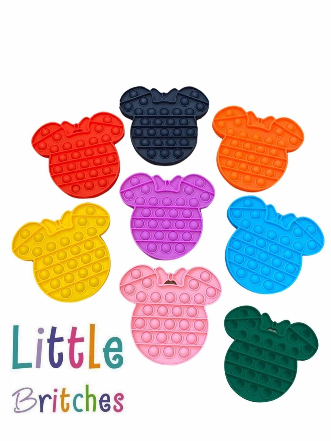 Minnie Mouse Head Shaped Sensory Bubble Popper push pop fidget pop it toy