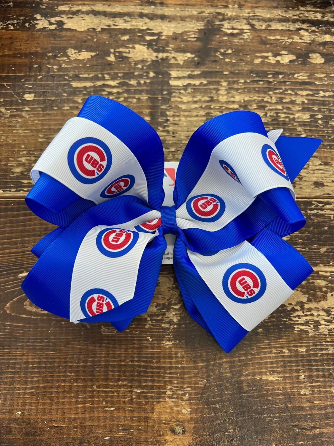 MLB- Chicago Clubs Jumbo Layered Bow from USA Licensed Bows