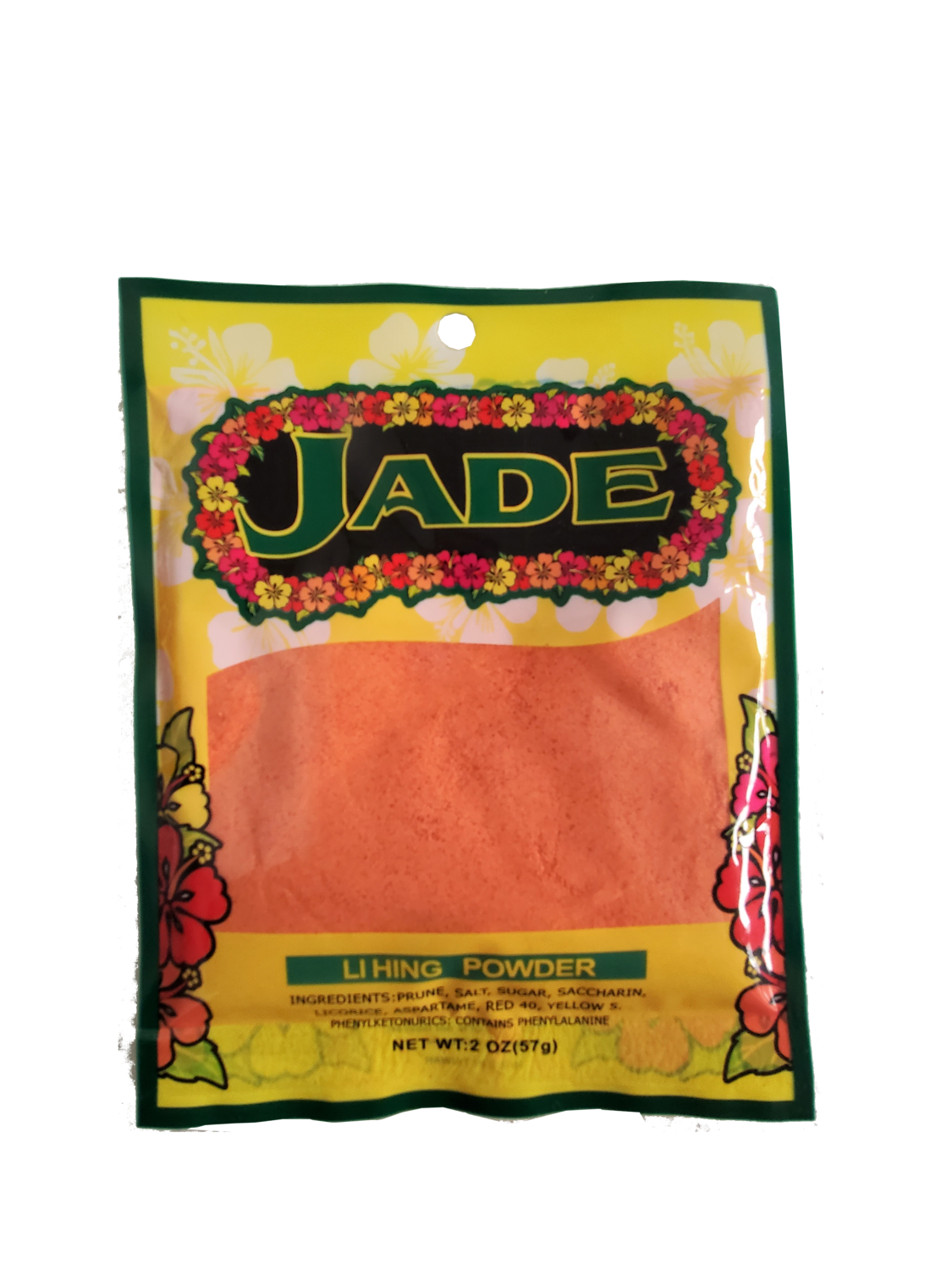 Jade Li Hing Powder 35 Oz Jar Hawaiian Made Snacks