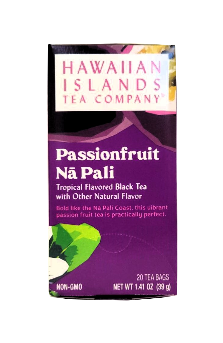 Hawaiian Islands Tea Co Passion Fruit Napali Tropical Flavored Black Tea 20ctea 141oz