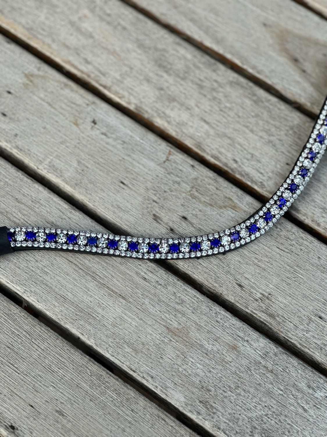 Browband Blue/White 3-row Style 20