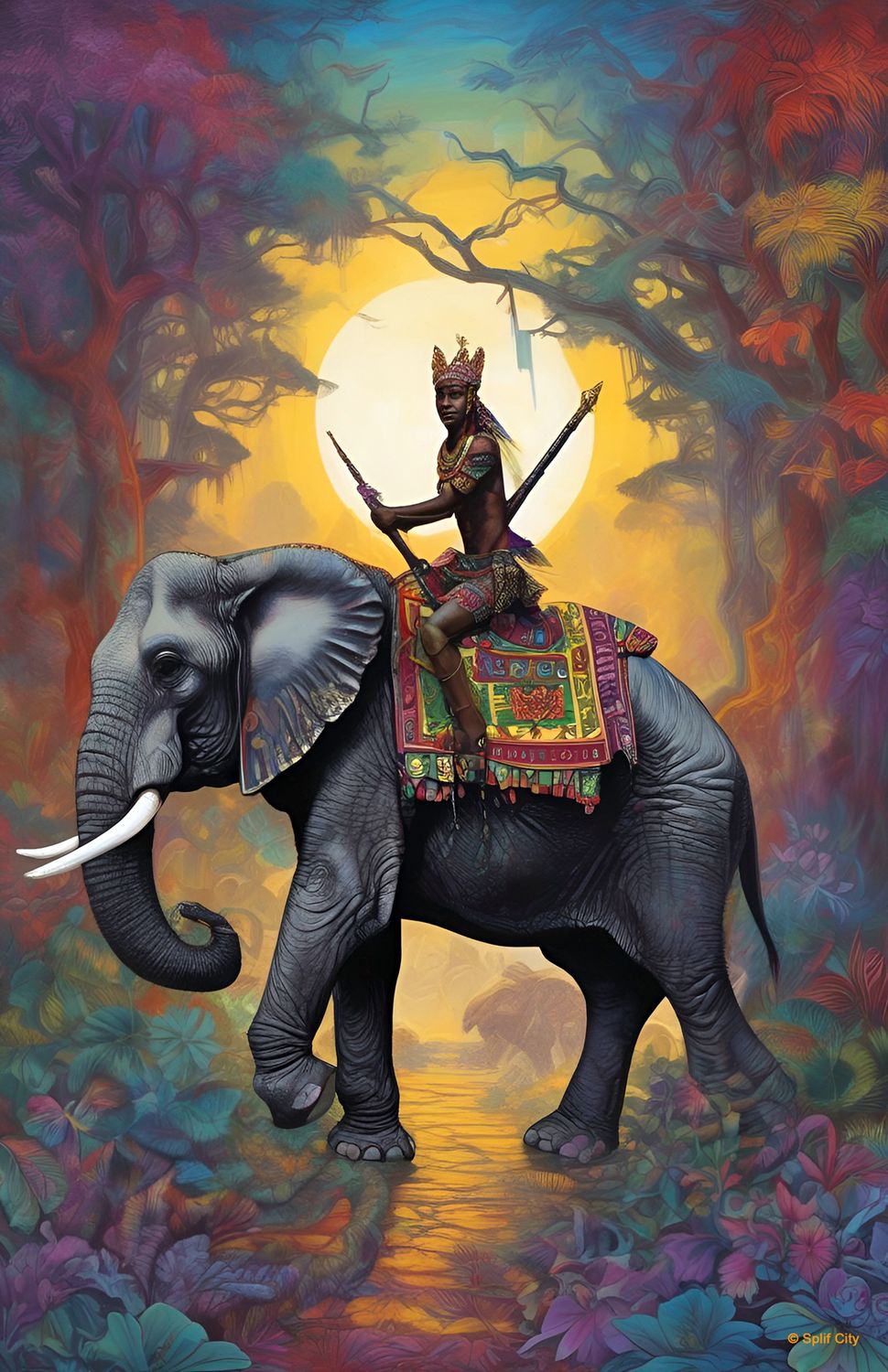 SC Elephant Rider 5 print