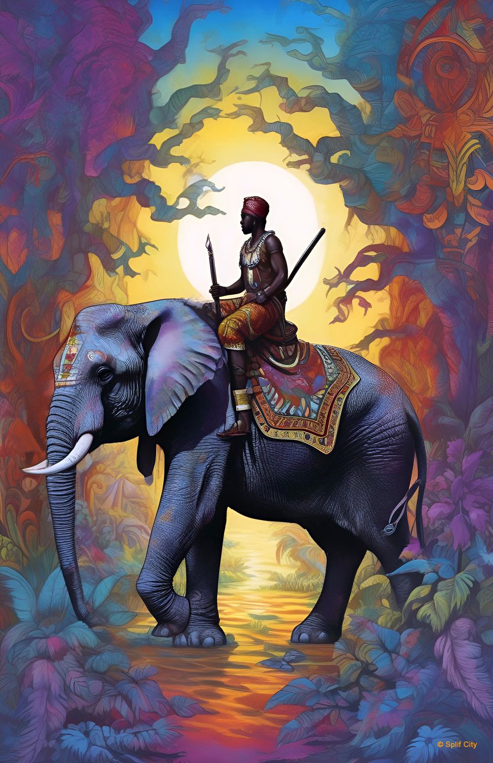 SC Elephant Rider 6 print