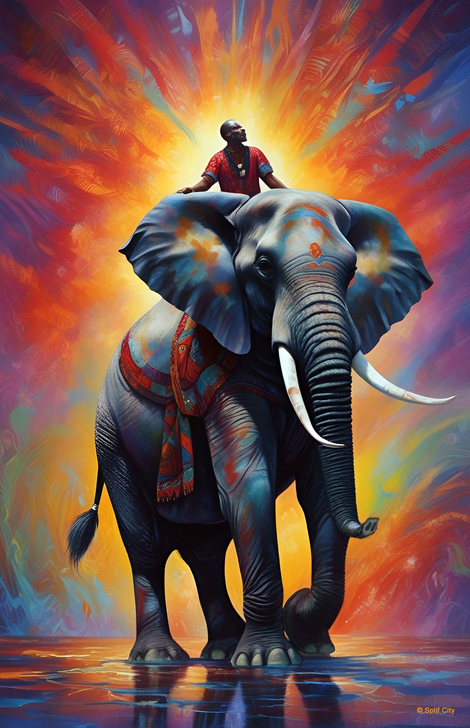 SC Elephant Rider 19 print