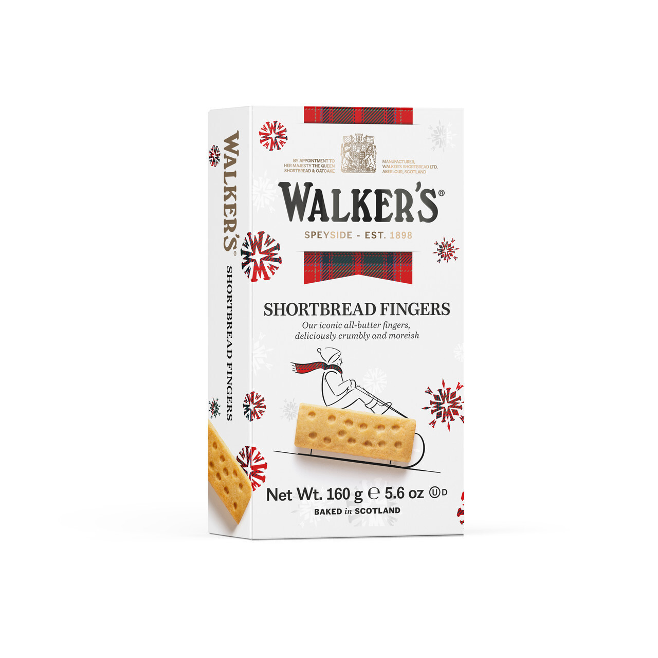 Walkers festive shortbread fingers 160 gr