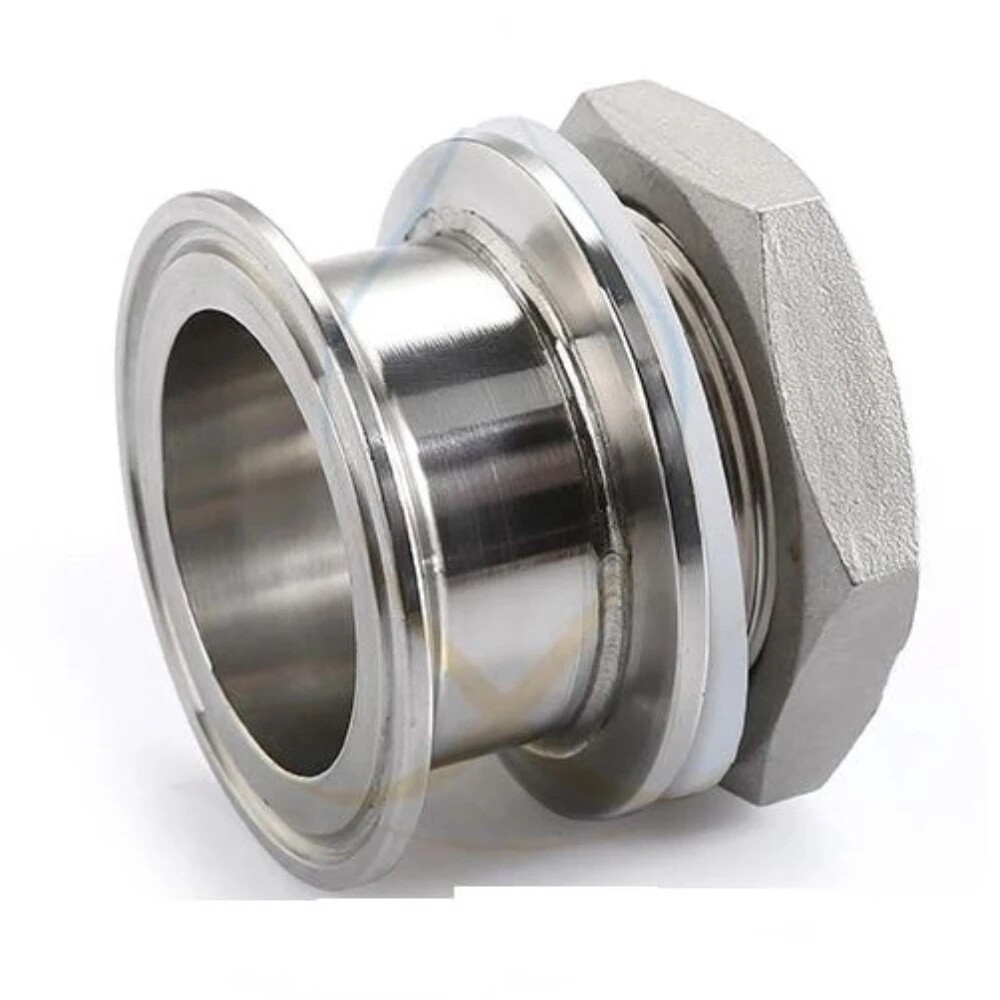 2" Tri Clamp Double Ferrule 1.5" BSP Bulkhead Fitting
