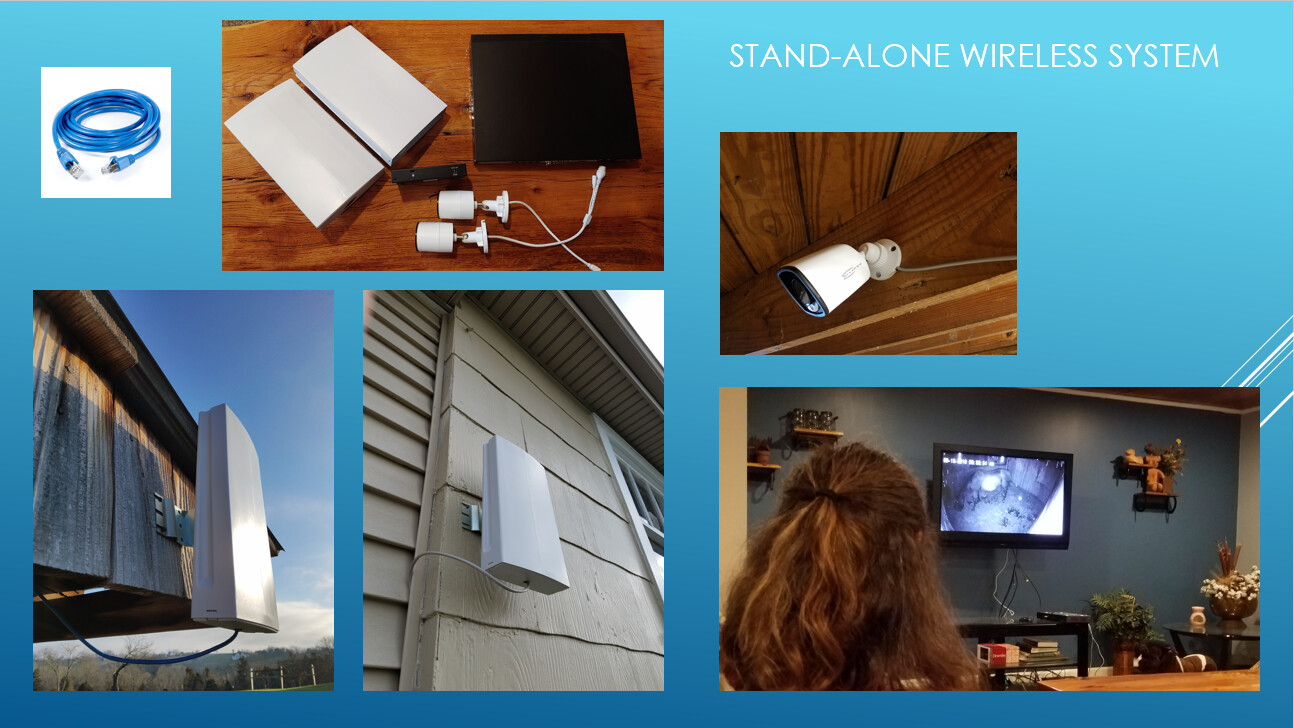 Hybrid Wireless Barn Camera System (includes TV)