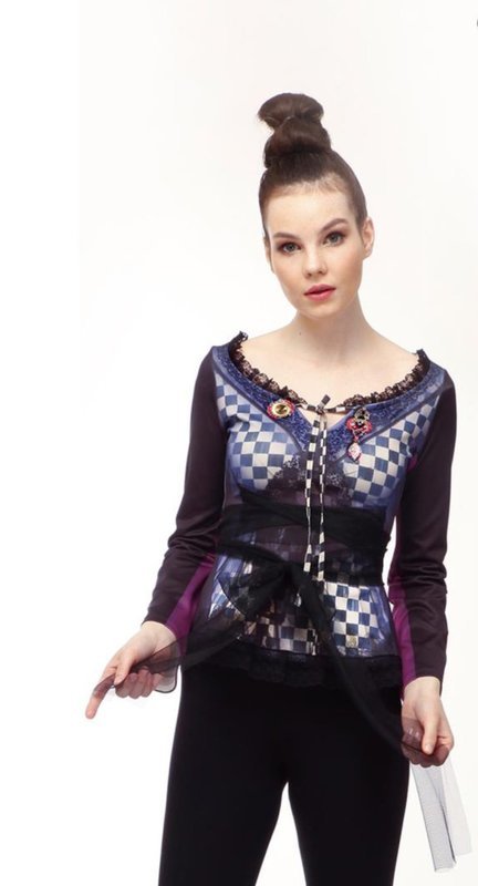 IPNG: Purple Winter Corset Illusion Top - Wild Curves
